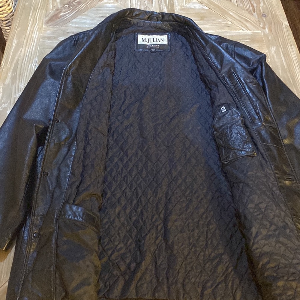 Men’s Black Wilsons Vintage Leather M. Julian Coat Ja… - Gem